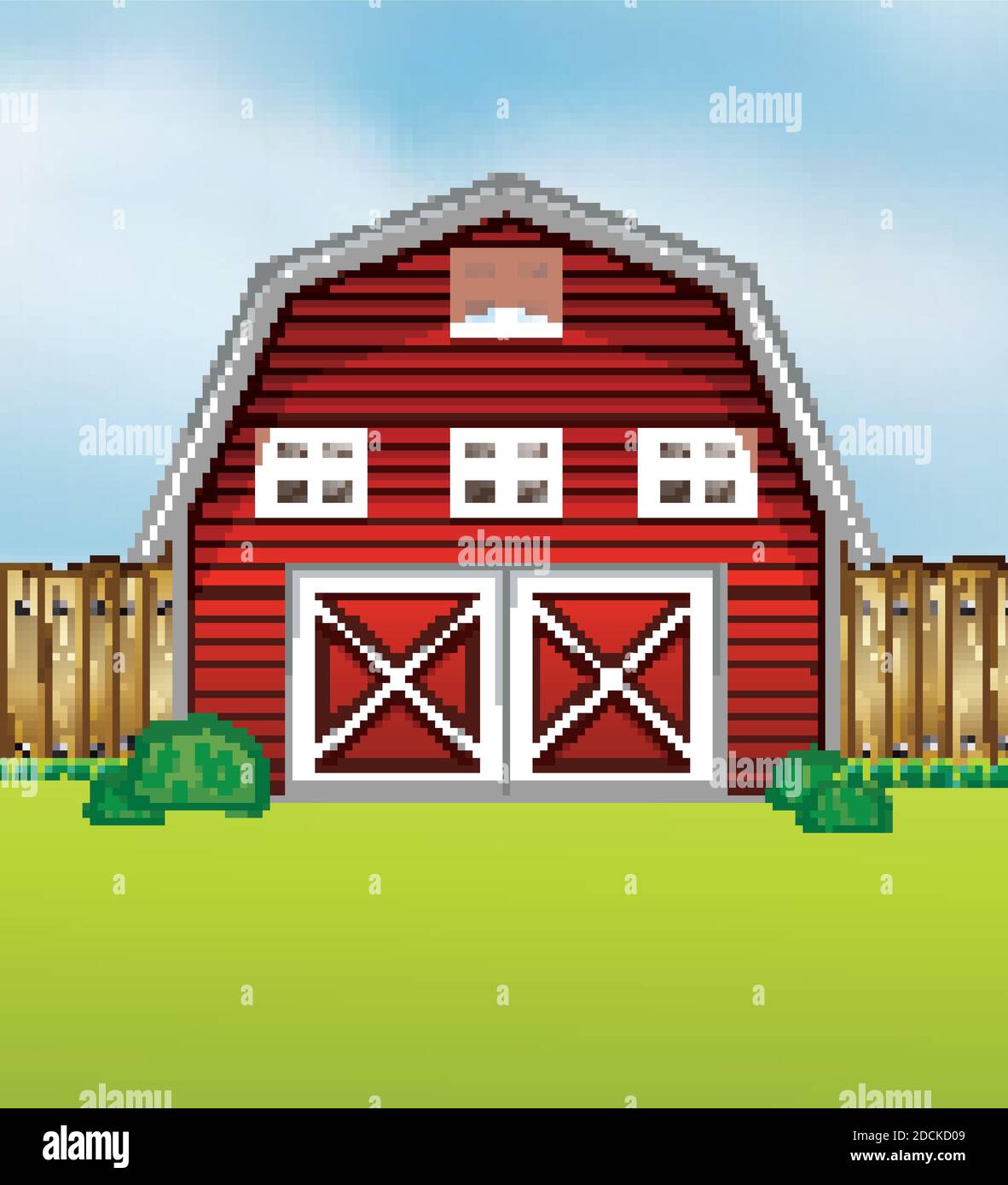 Red Barn Illustration
