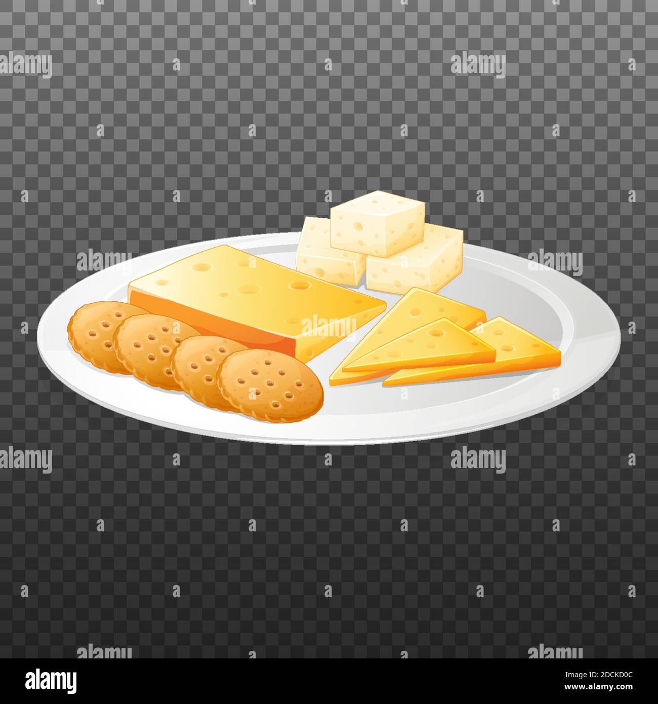 Cheese platter on transparent background illustration Stock Vector ...