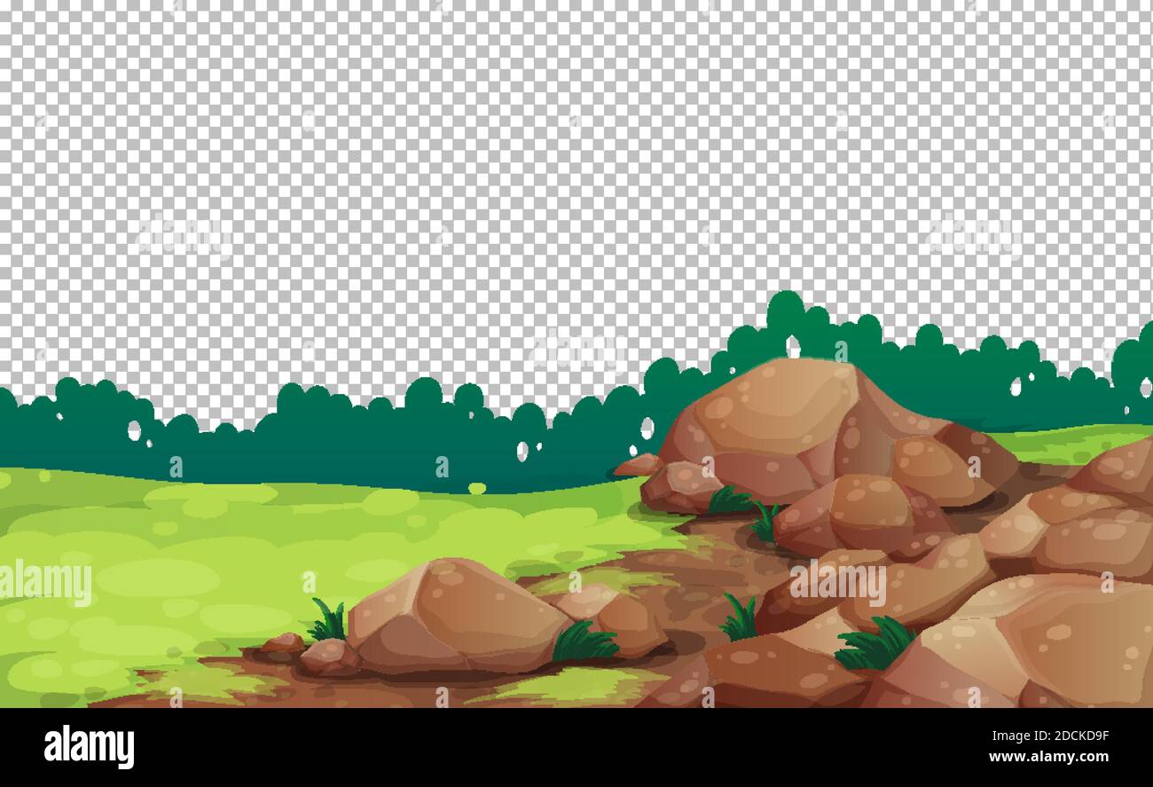 Nature outdoor landscape transparent background illustration Stock ...