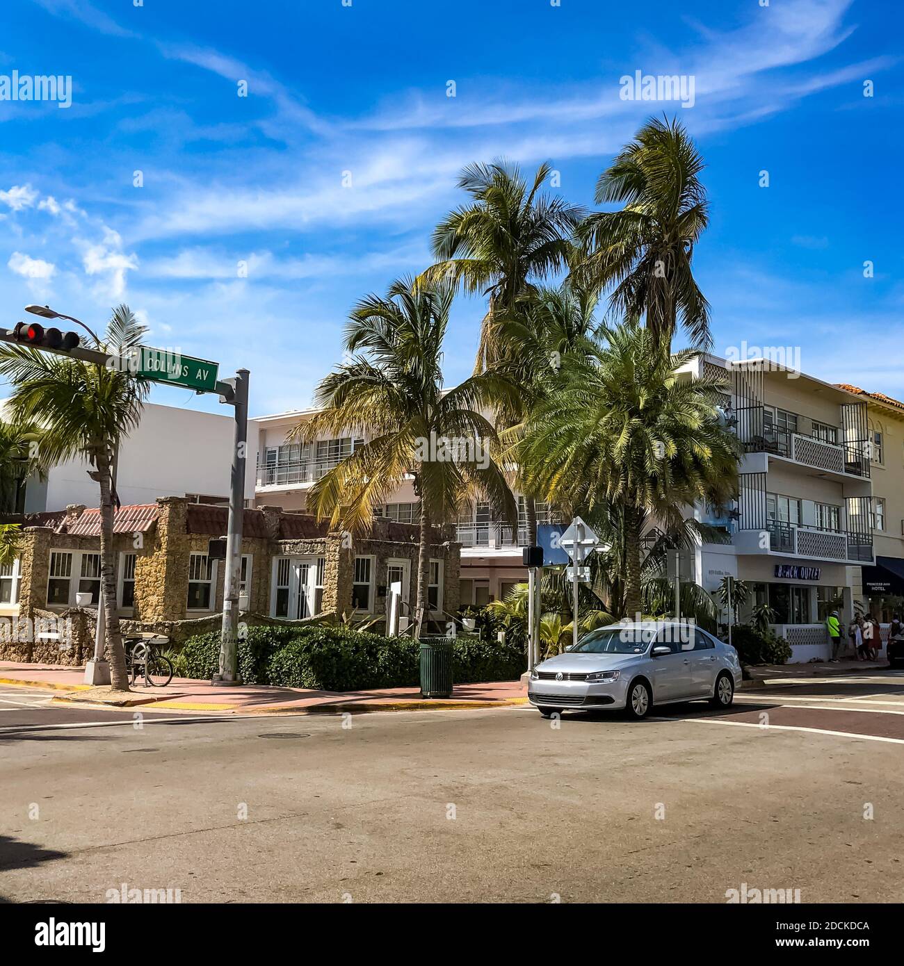 Miami South Beach, Ocean Drive on a beautiful sunny day Stock Photo - Alamy