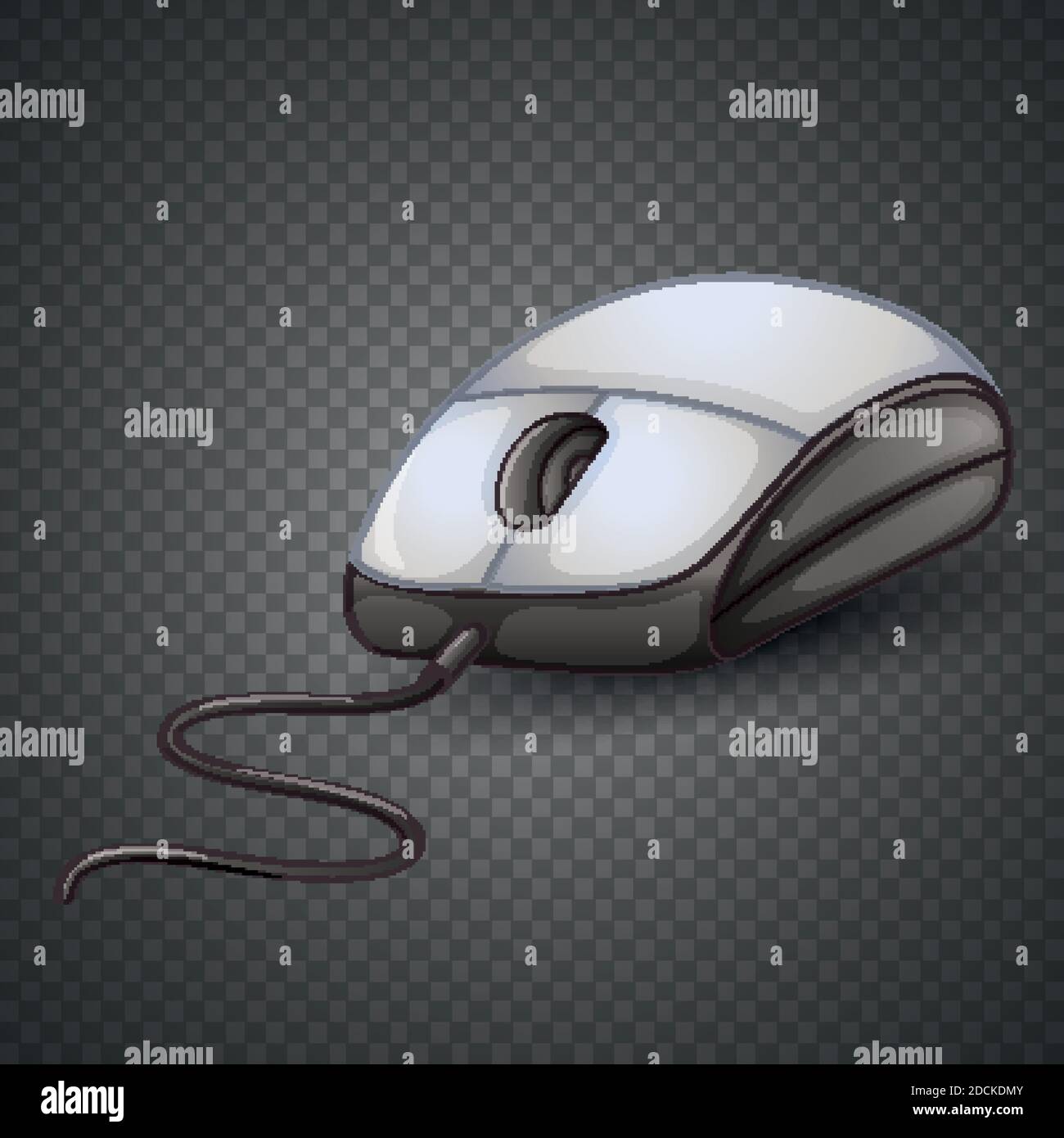 Isolated computer mouse on transparent background illustration Stock ...
