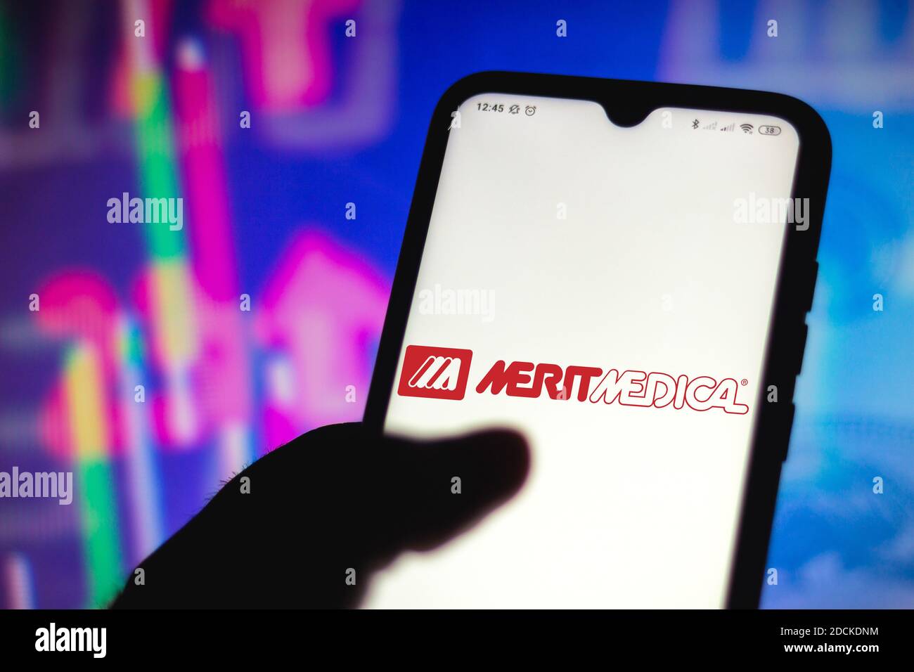 In this photo illustration the Merit Medical Systems logo seen ...