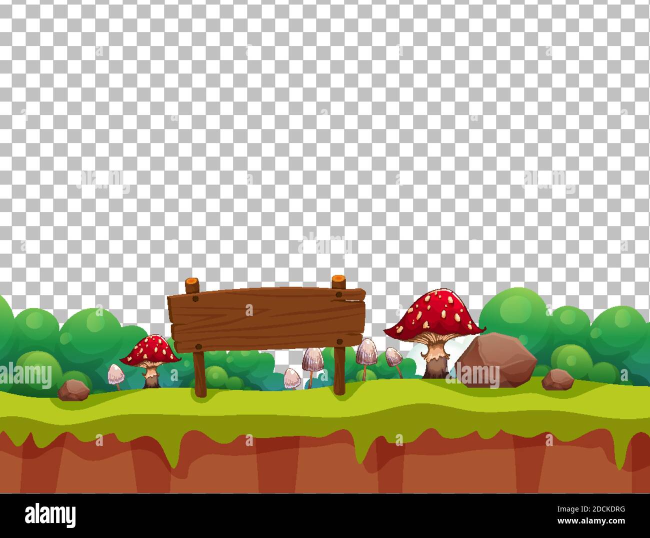 Blank nature scene landscape on transparent background illustration ...