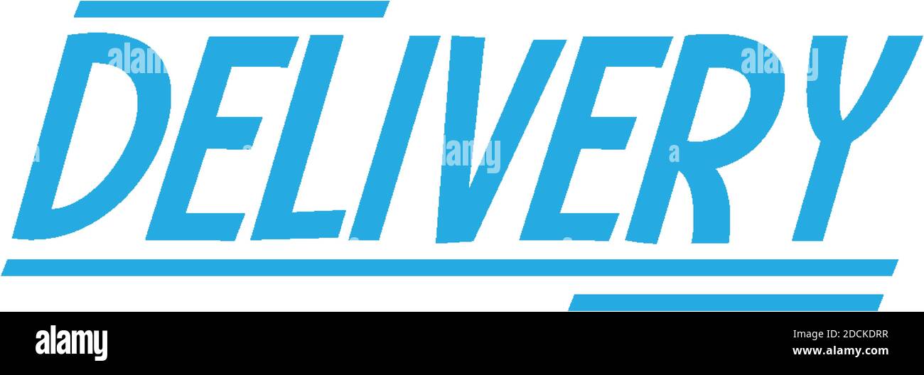Text delivery banner on white background illustration Stock Vector ...