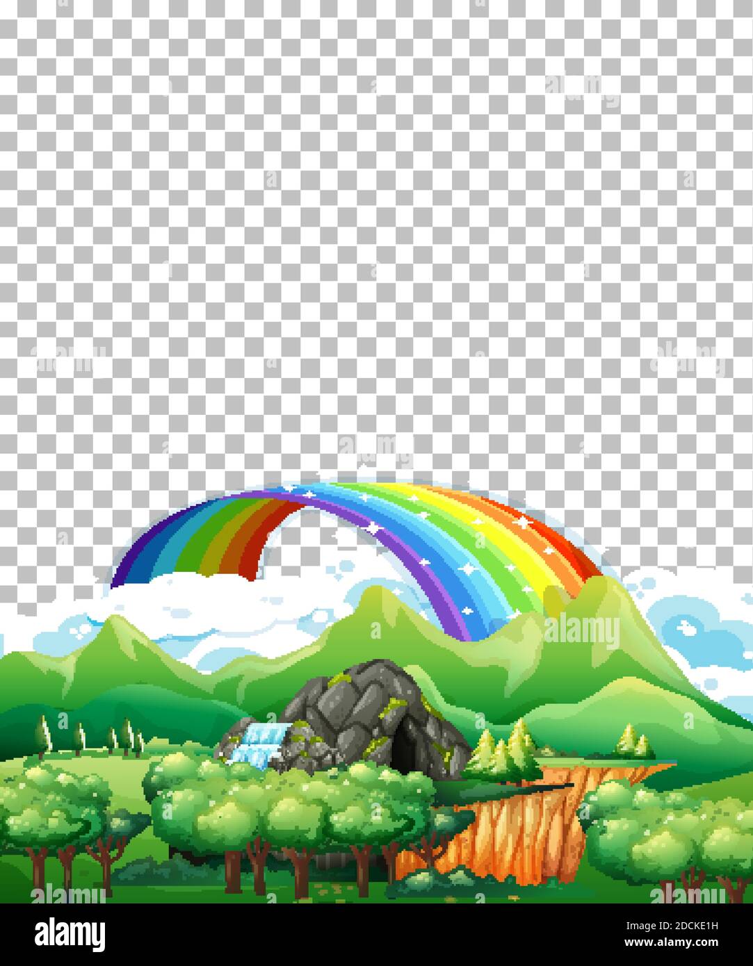 Nature outdoor landscape transparent background illustration Stock ...