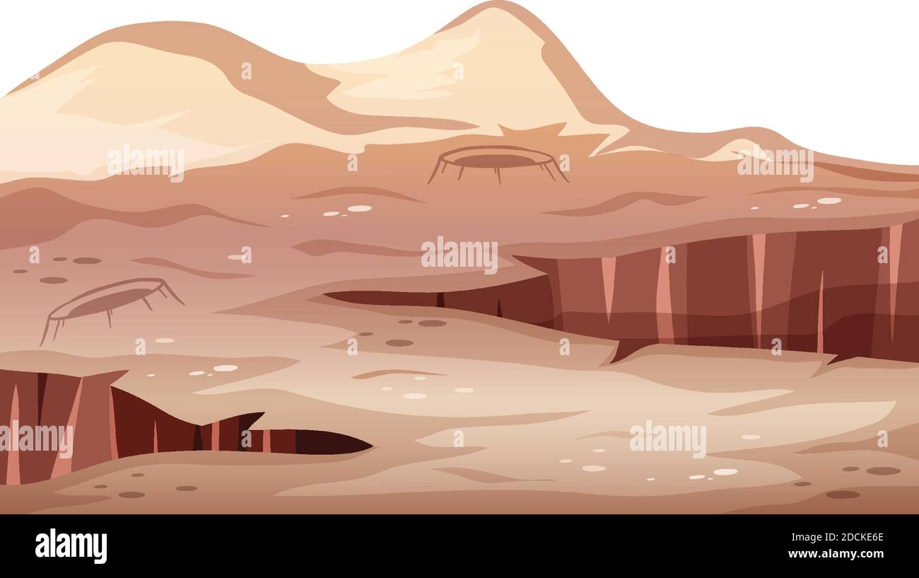 Isolated space landscape on white background illustration Stock Vector ...