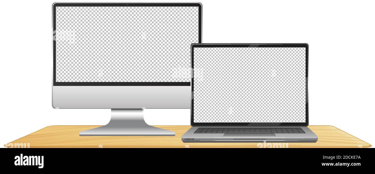 Set of computer blank background illustration Stock Vector Image & Art ...