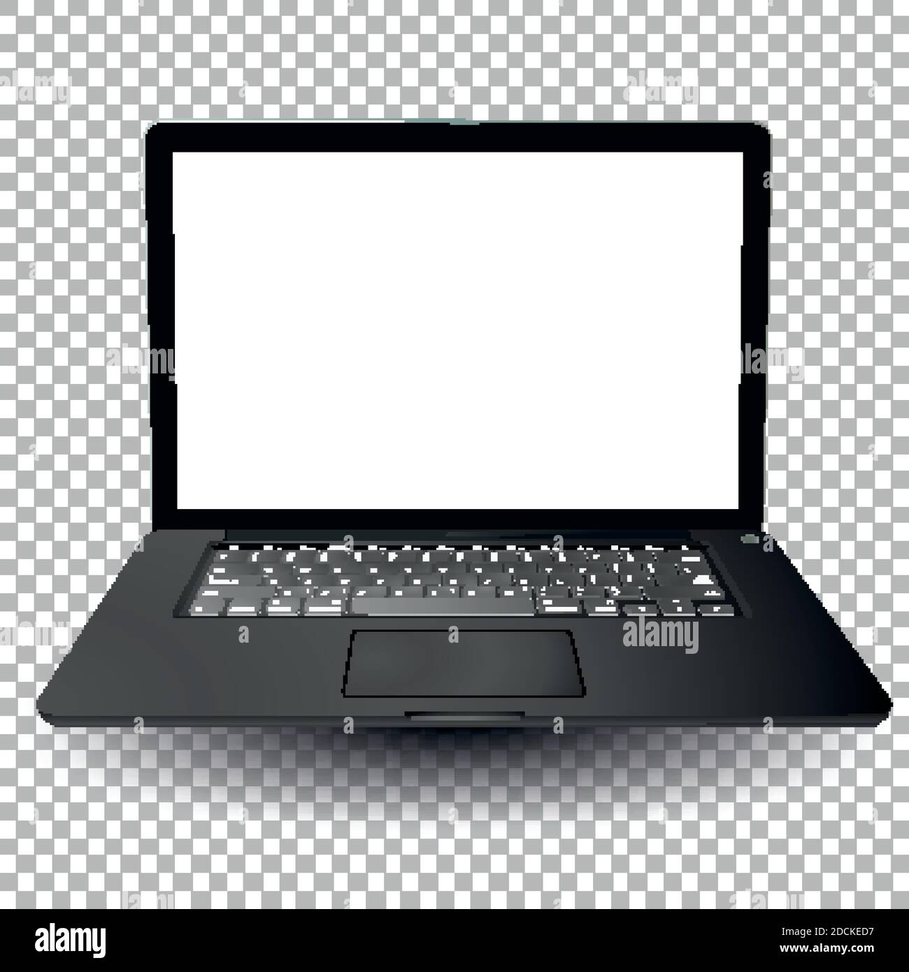 Laptop or computer on transparent background illustration Stock Vector ...