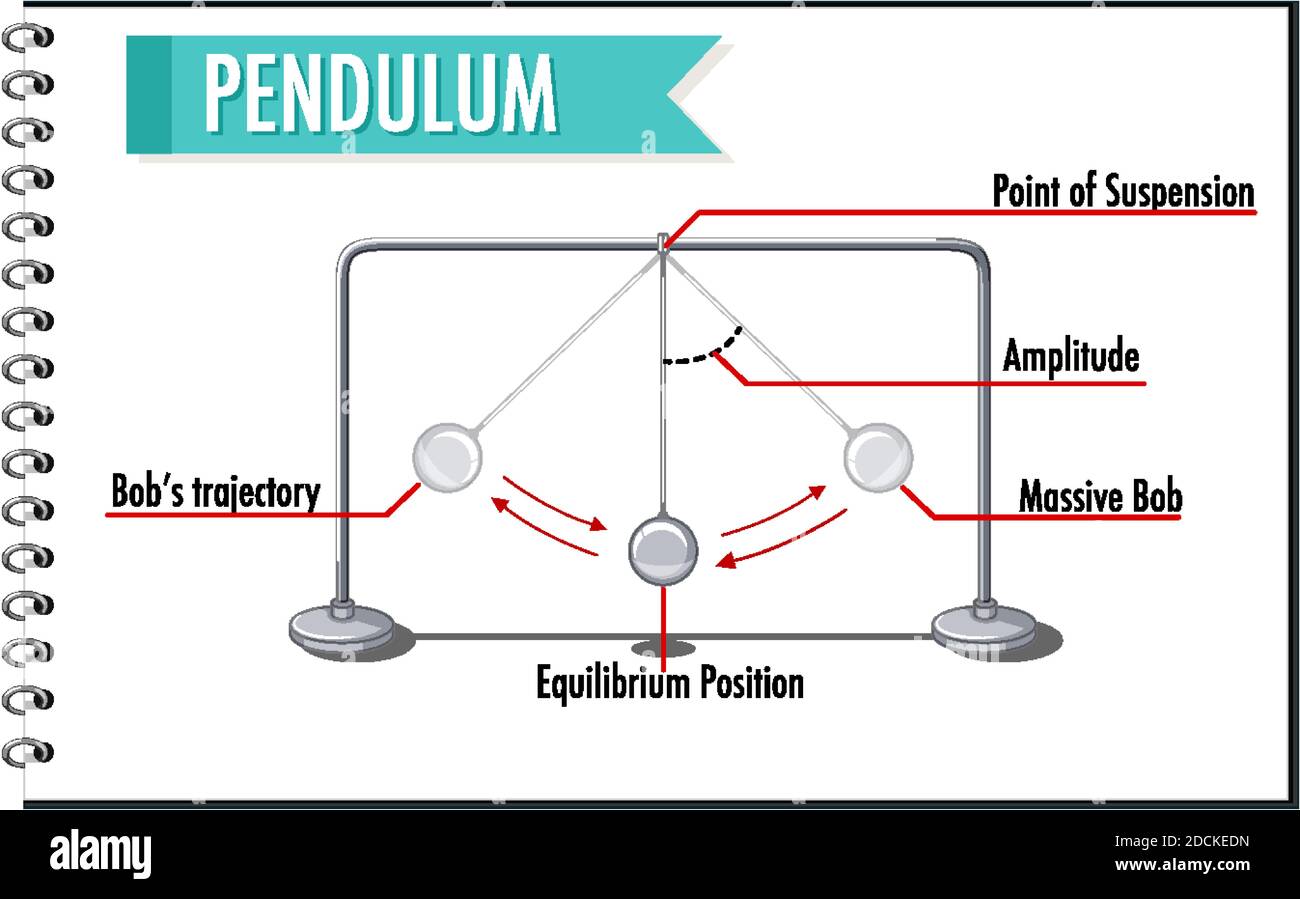 Pendulum's movement infographic for physics educational illustration ...