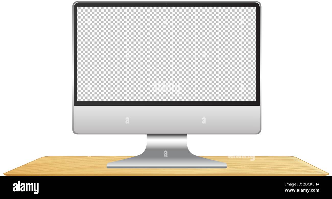 Isolated computer with blank background illustration Stock Vector Image ...
