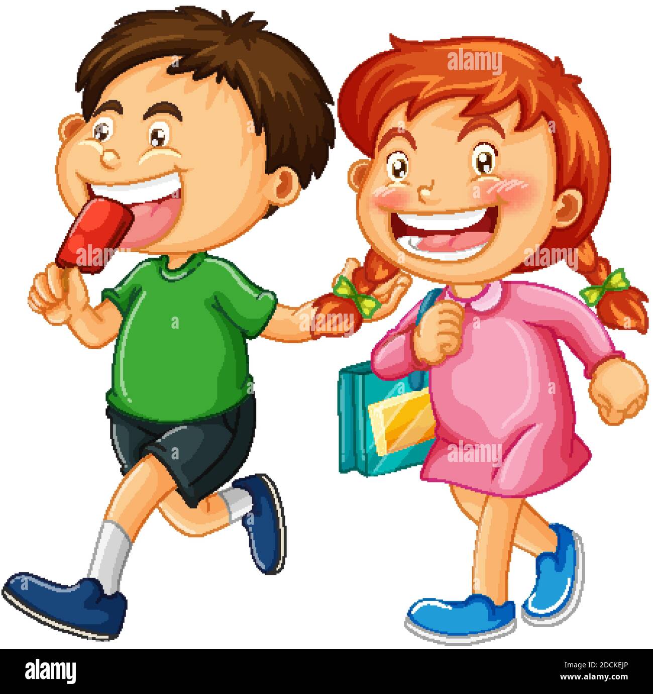 Young Students Cartoon