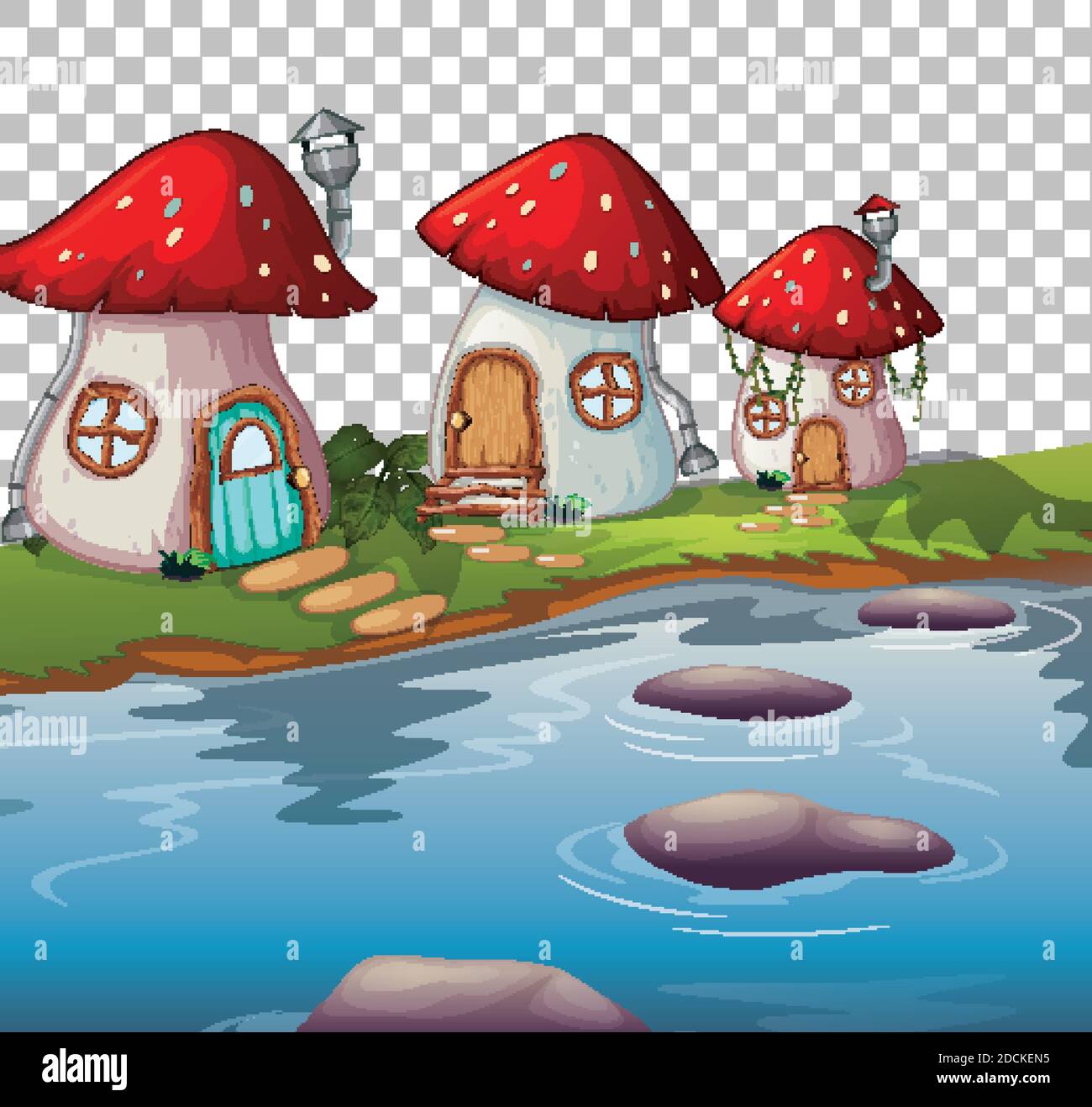 Nature outdoor fairy tale theme on transparent background illustration ...