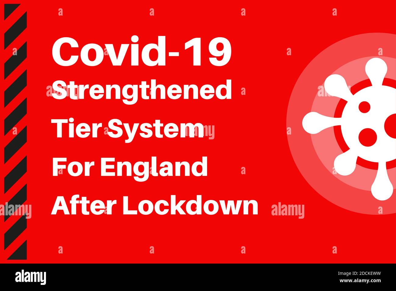 Covid-19 strengthened tier system for england after lockdown - Vector ...