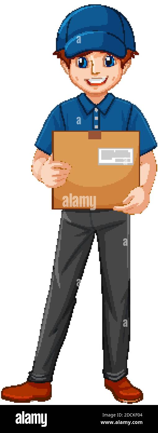 Delivery man wearing uniform illustration Stock Vector Image & Art - Alamy
