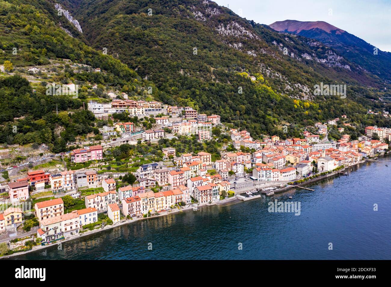 Aerial view, Colonno on Lake Como, Lombardy, Italy Stock Photo - Alamy