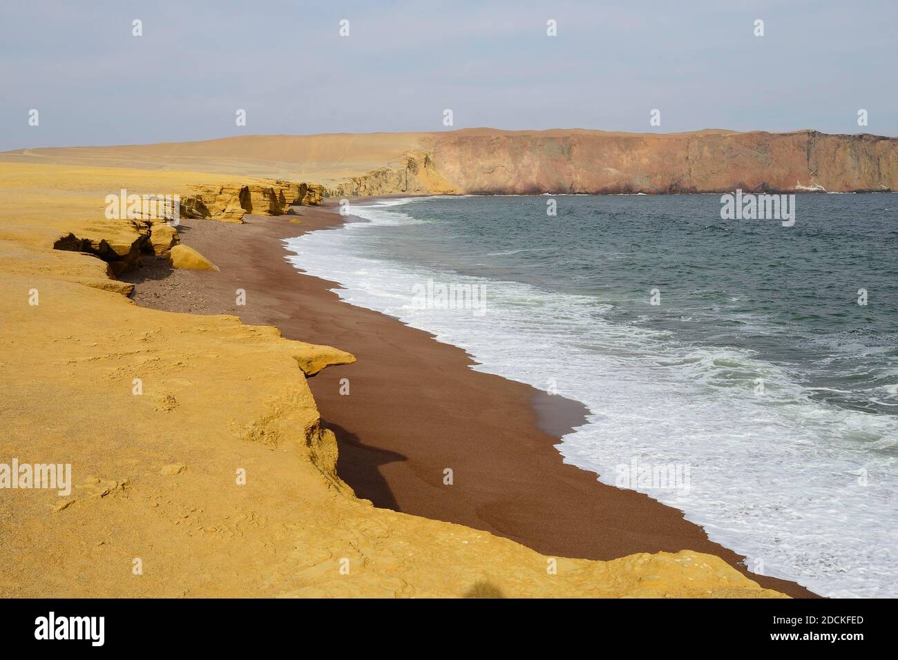Evening mood at Playa Supay, Paracas National Reserve, Paracas, Ica ...