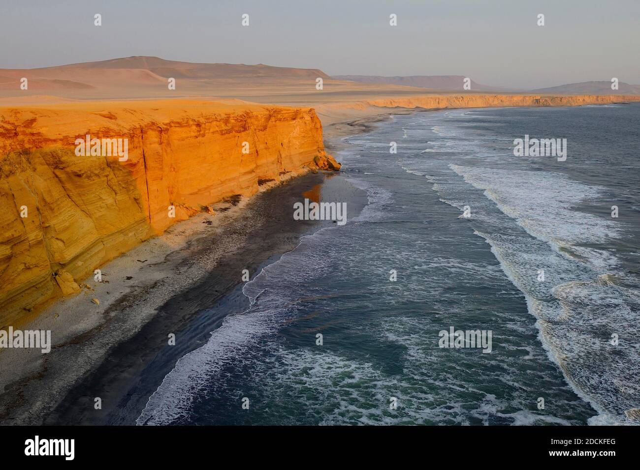 Evening mood at Playa Supay, Paracas National Reserve, Paracas, Ica ...