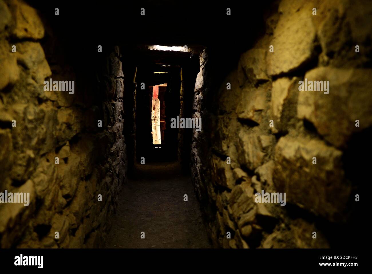Monolith El Lanzon, representation of a deity, in the ruins, Unesco ...