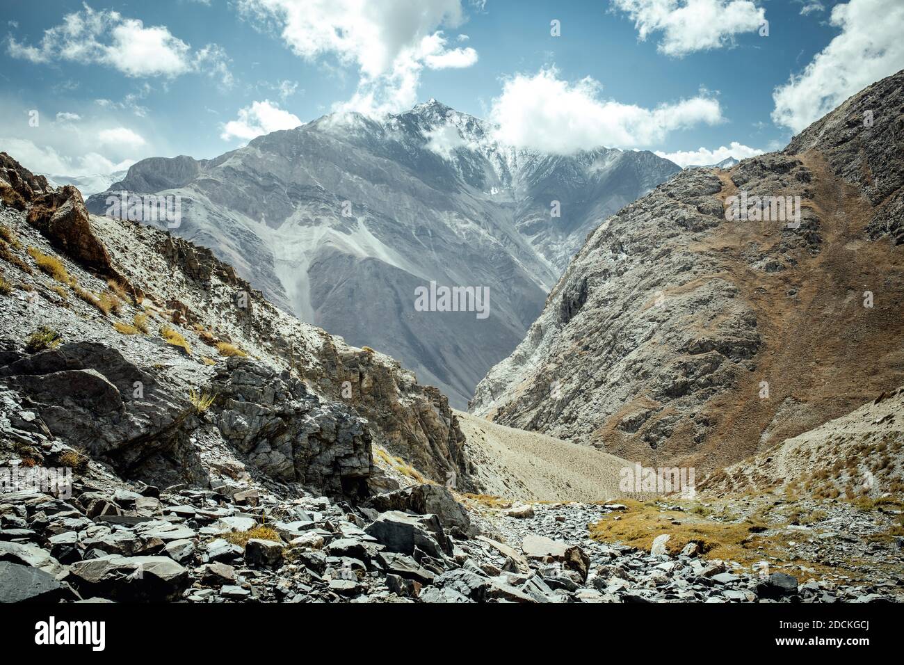Daliz Pass, view of the ascent leading from Sarad-e-Broghil to the high ...