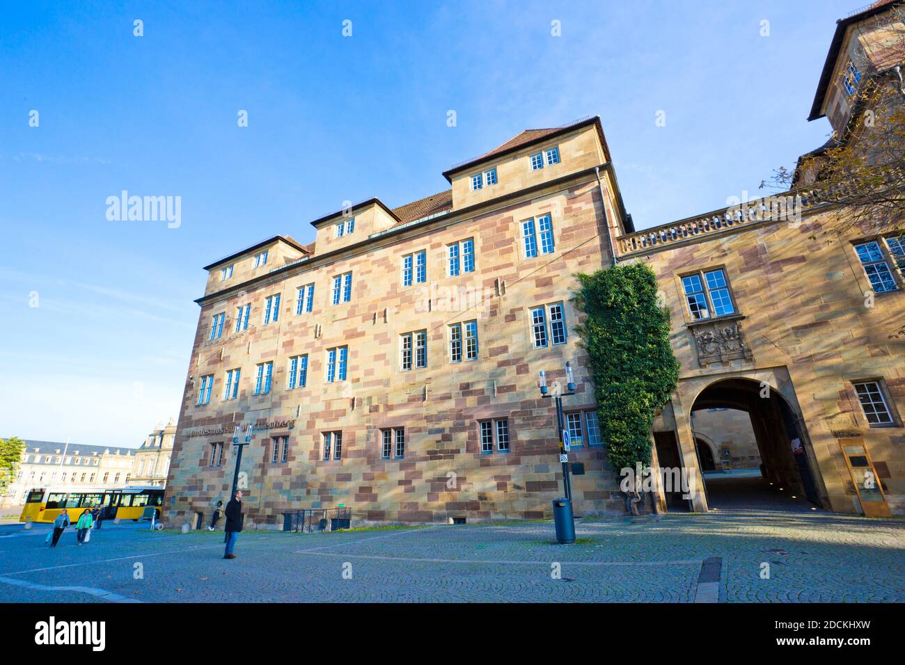 Stuttgart, Germany - October 2019 : Schillerplatz is a square in the ...