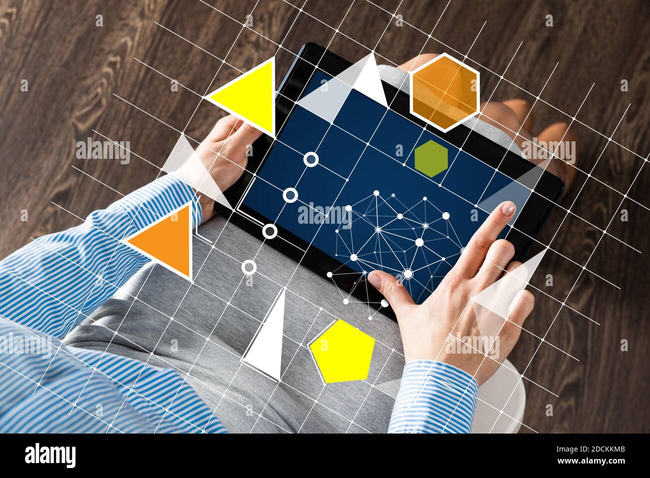 business woman with pad Stock Photo - Alamy