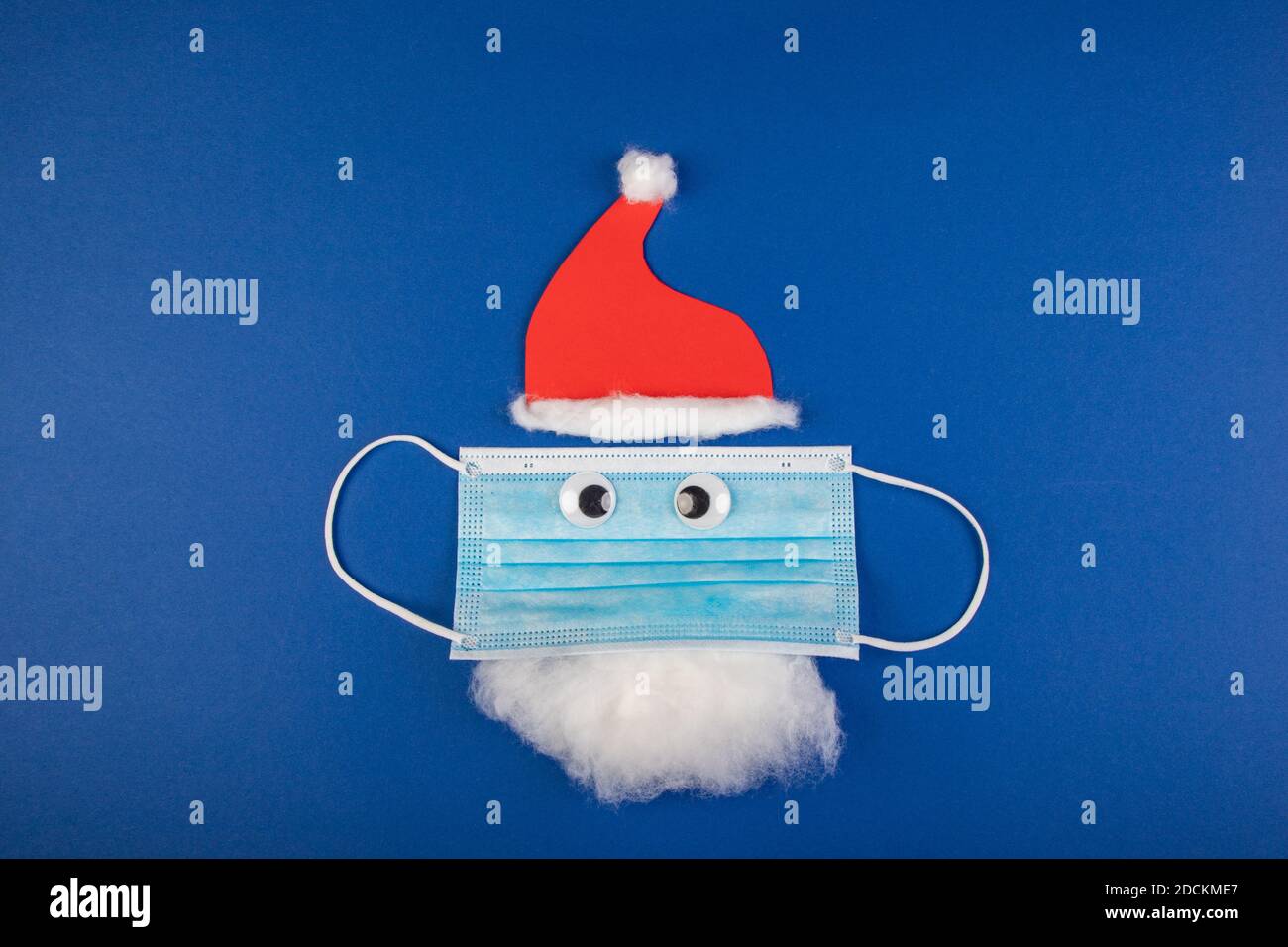 handmade santa clause with moth protection, face mask, red cap and ...