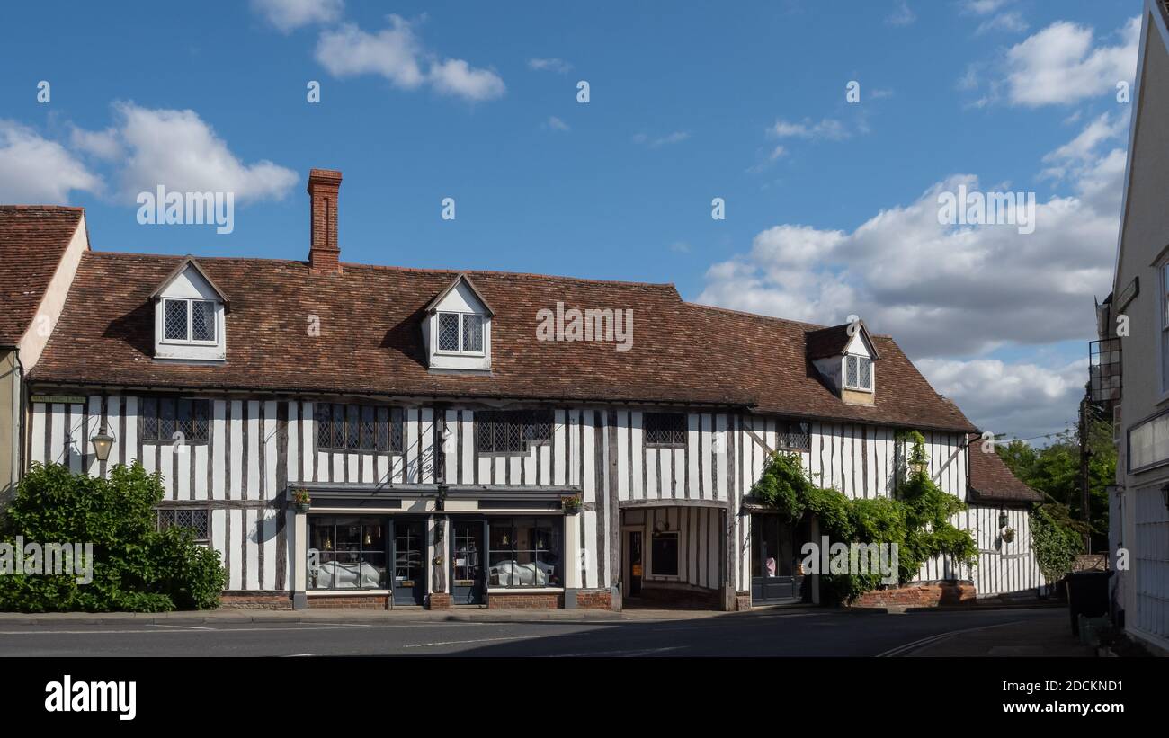 CLARE, SUFFOLK, UK: Pretty Timber framed Timber-framed house and shop ...