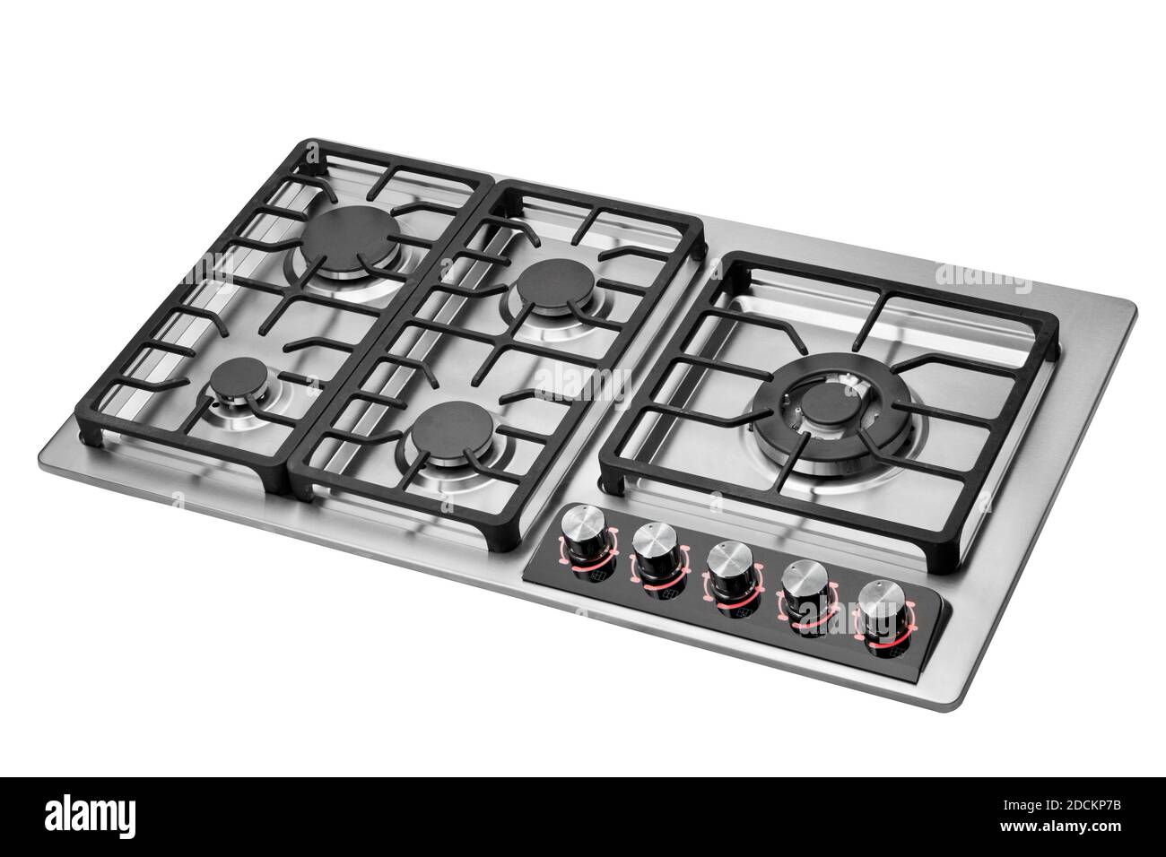 Steel stove on white background Stock Photo - Alamy