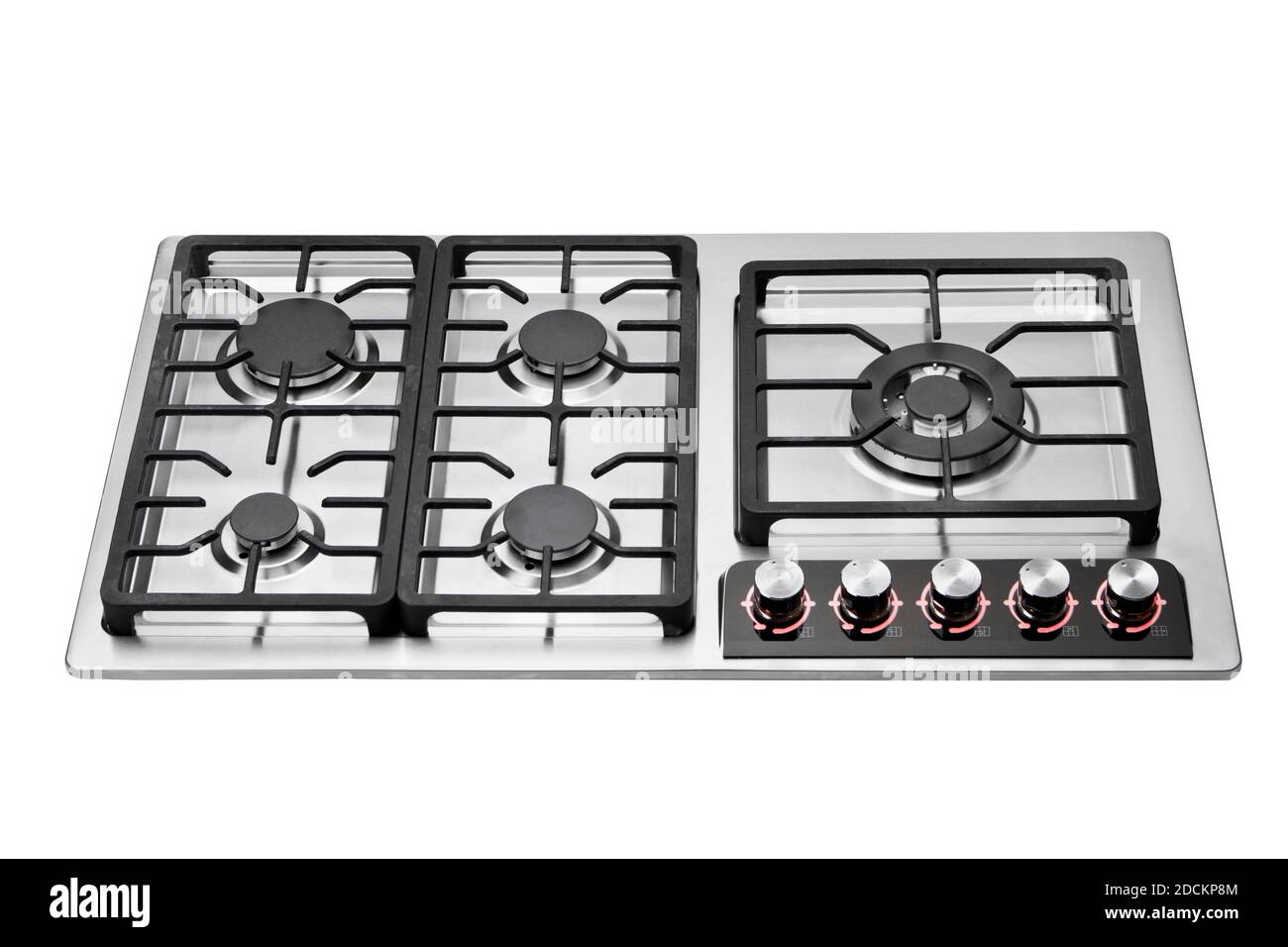 Steel stove on white background Stock Photo - Alamy