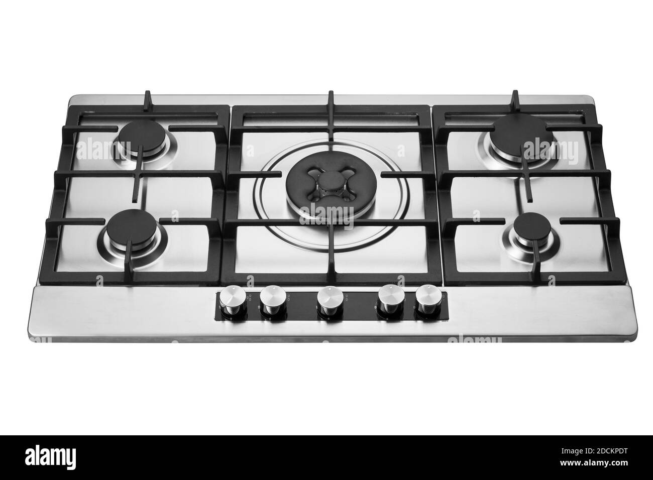 Steel stove on white background Stock Photo - Alamy