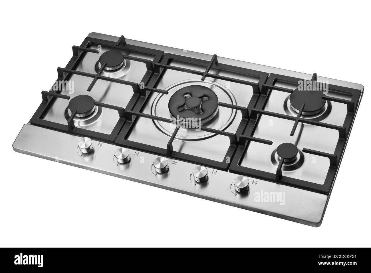 Steel stove on white background Stock Photo - Alamy