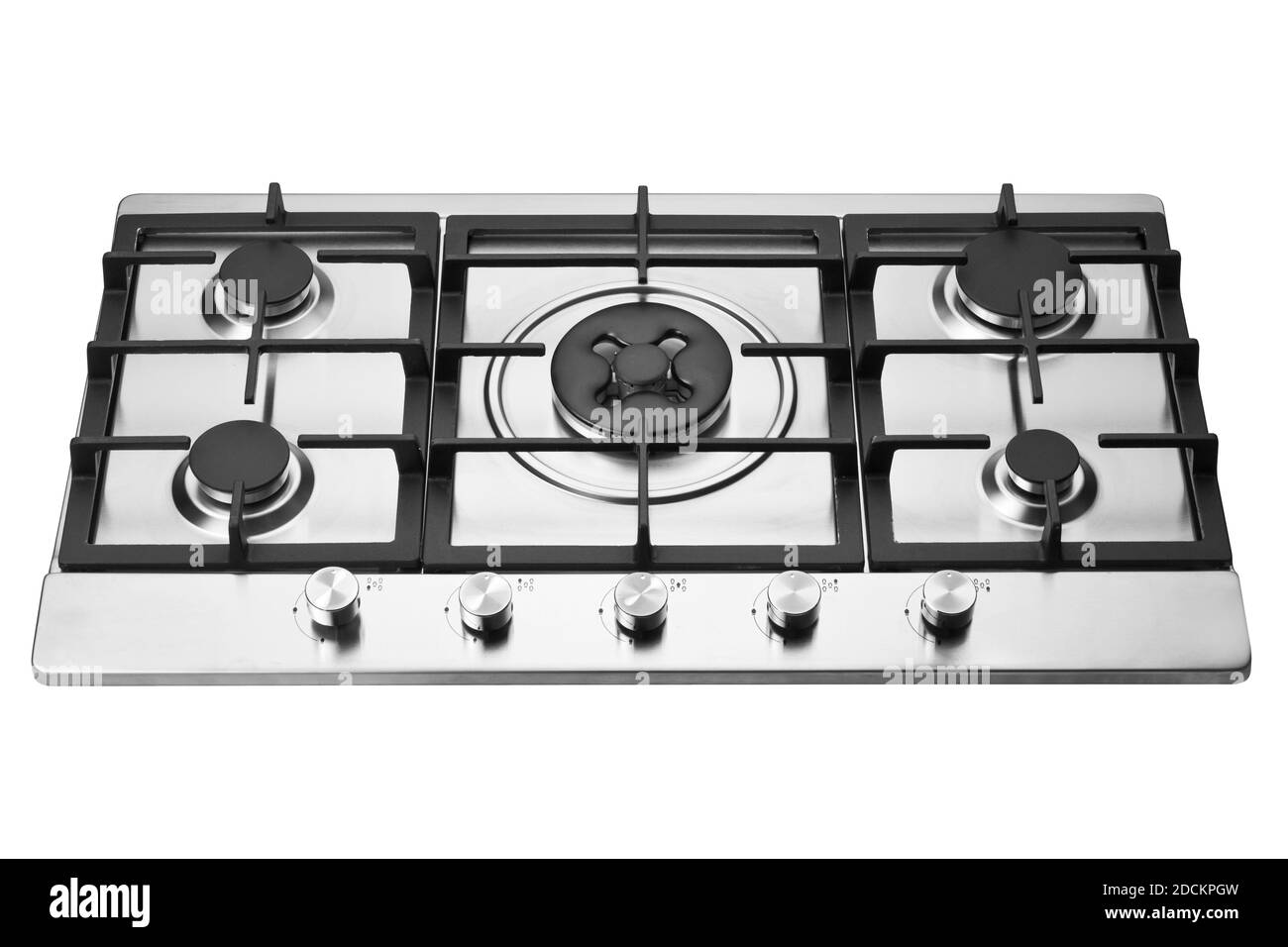 Steel stove on white background Stock Photo - Alamy