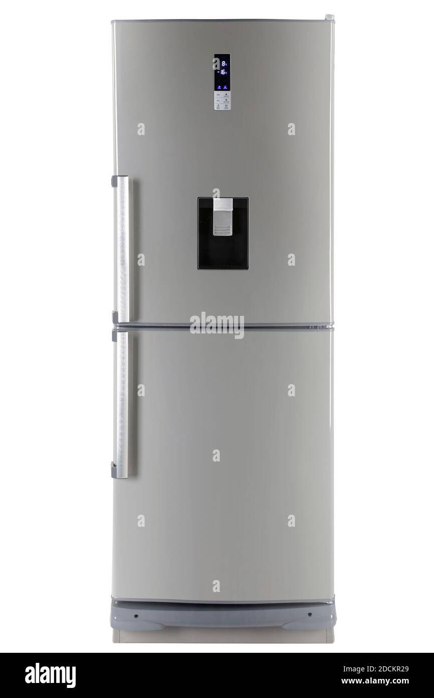 Front View of white Double Door Refrigerator Stock Photo - Alamy