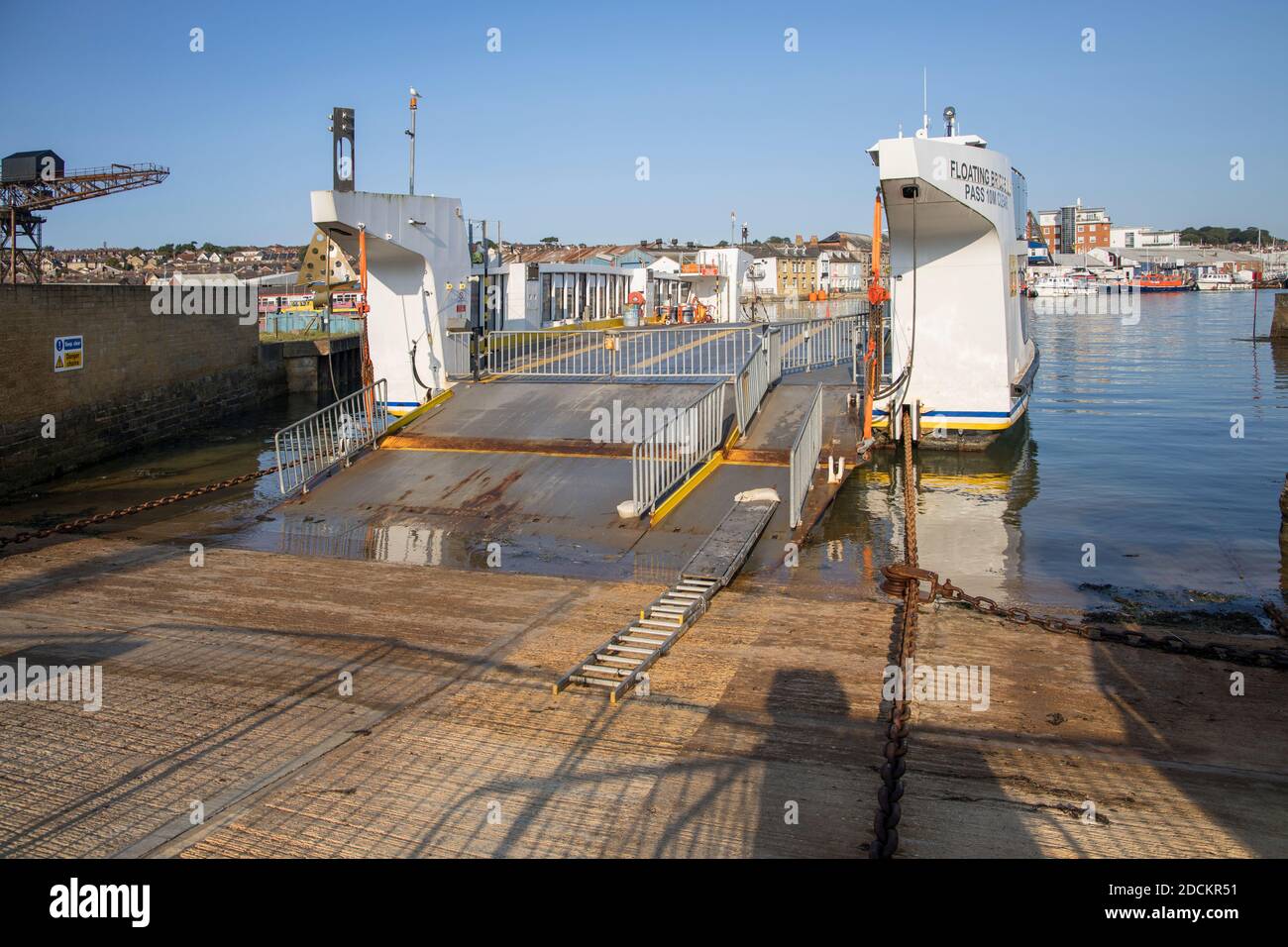 the chain ferry floating bridge between cowes and east cowes on the ...