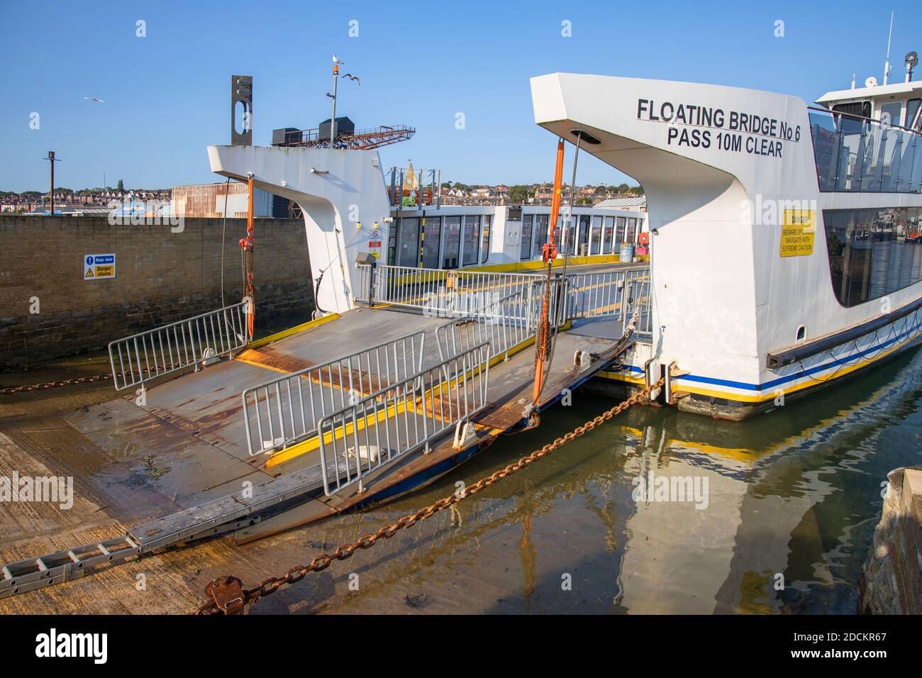 the chain ferry floating bridge between cowes and east cowes on the ...