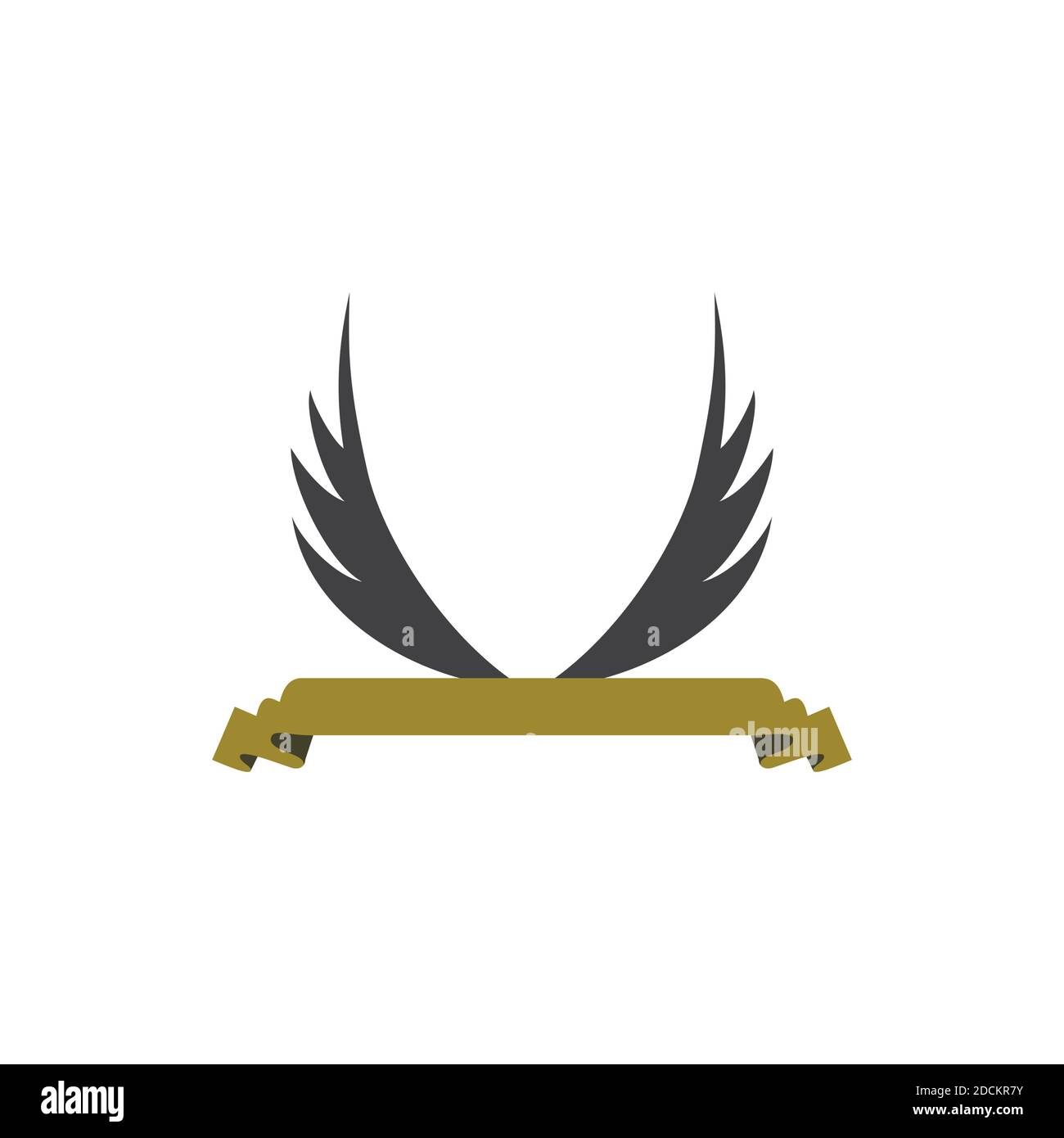 Wing ribbon logo design vector eps format, suitable for your design ...
