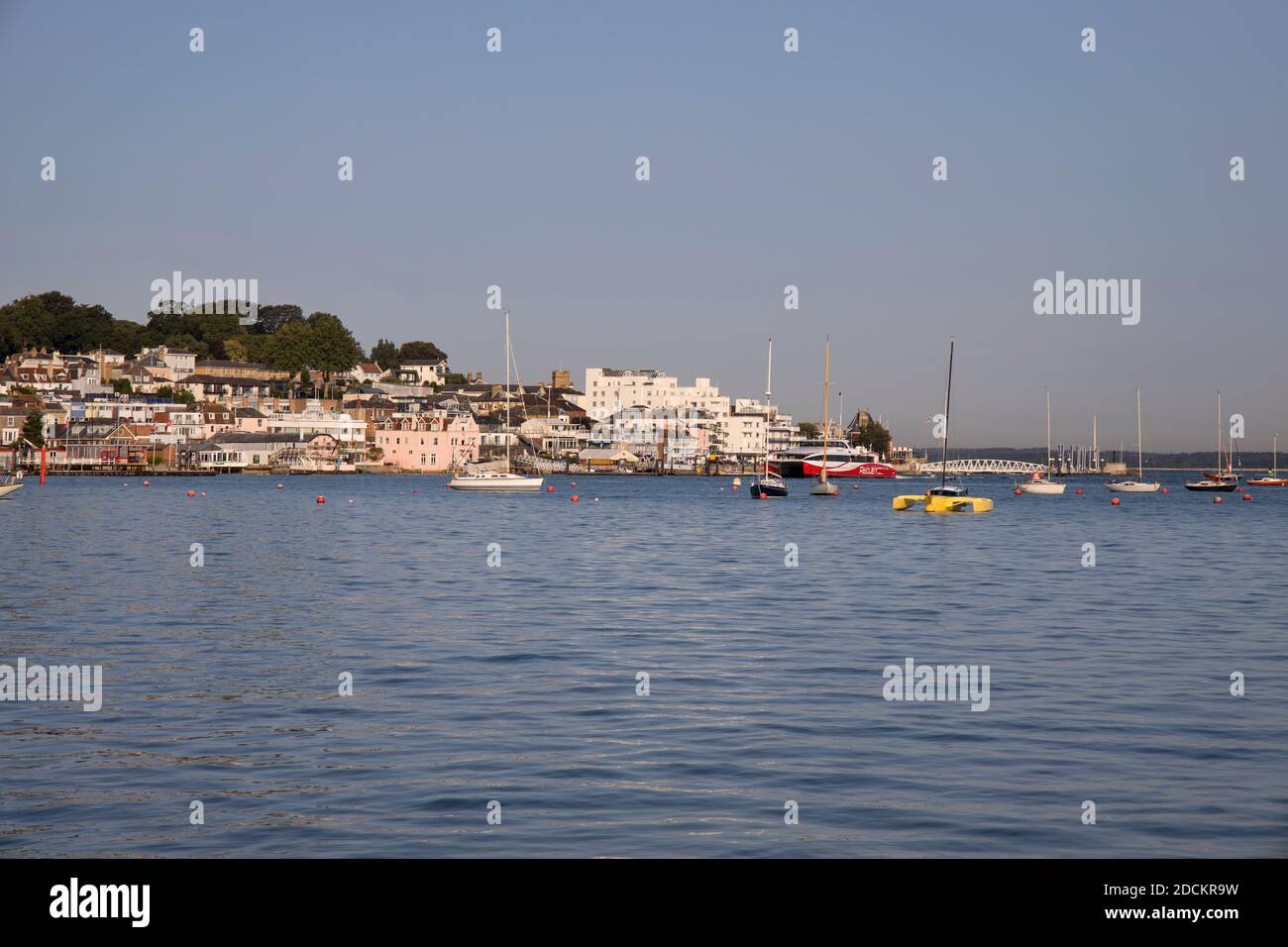 cowes viewed from east cowes across the river medina on the isle of ...