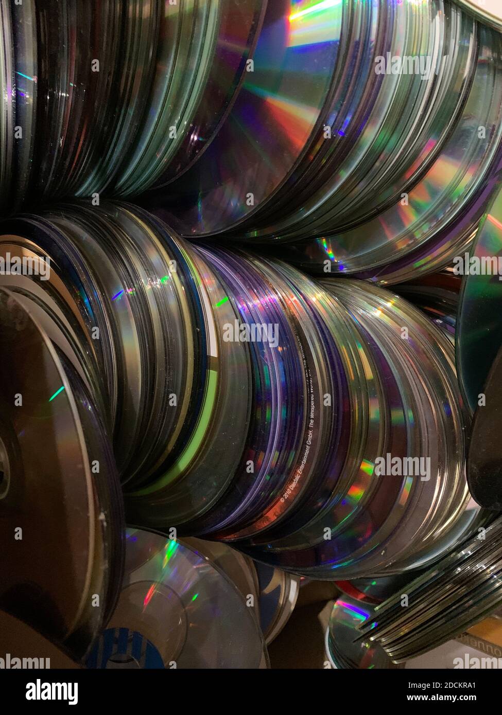 Many CD disks. Retro background Stock Photo - Alamy