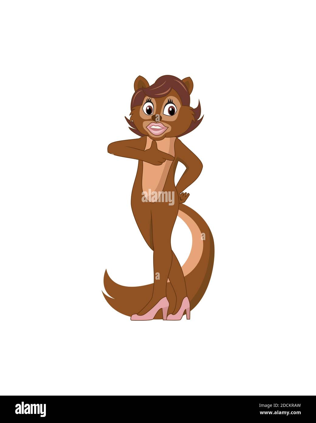 Cartoon squirrel girl character design vector eps format, suitable for ...