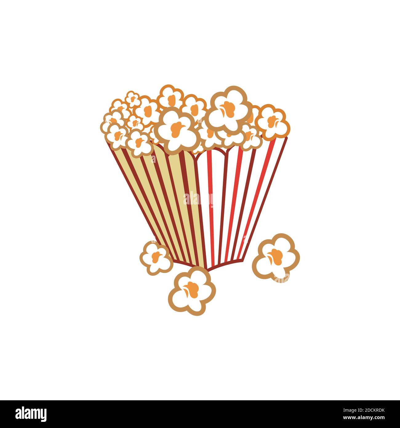Popcorn in the cup design illustration vector eps format , suitable for ...