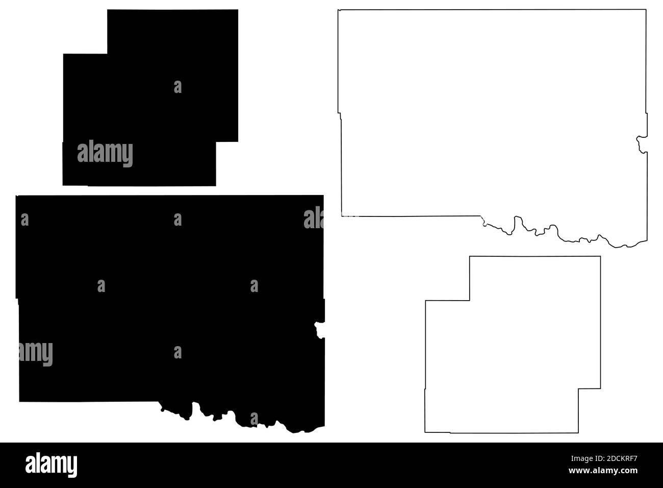 Canadian and Coal County, Oklahoma State (U.S. county, United States of ...
