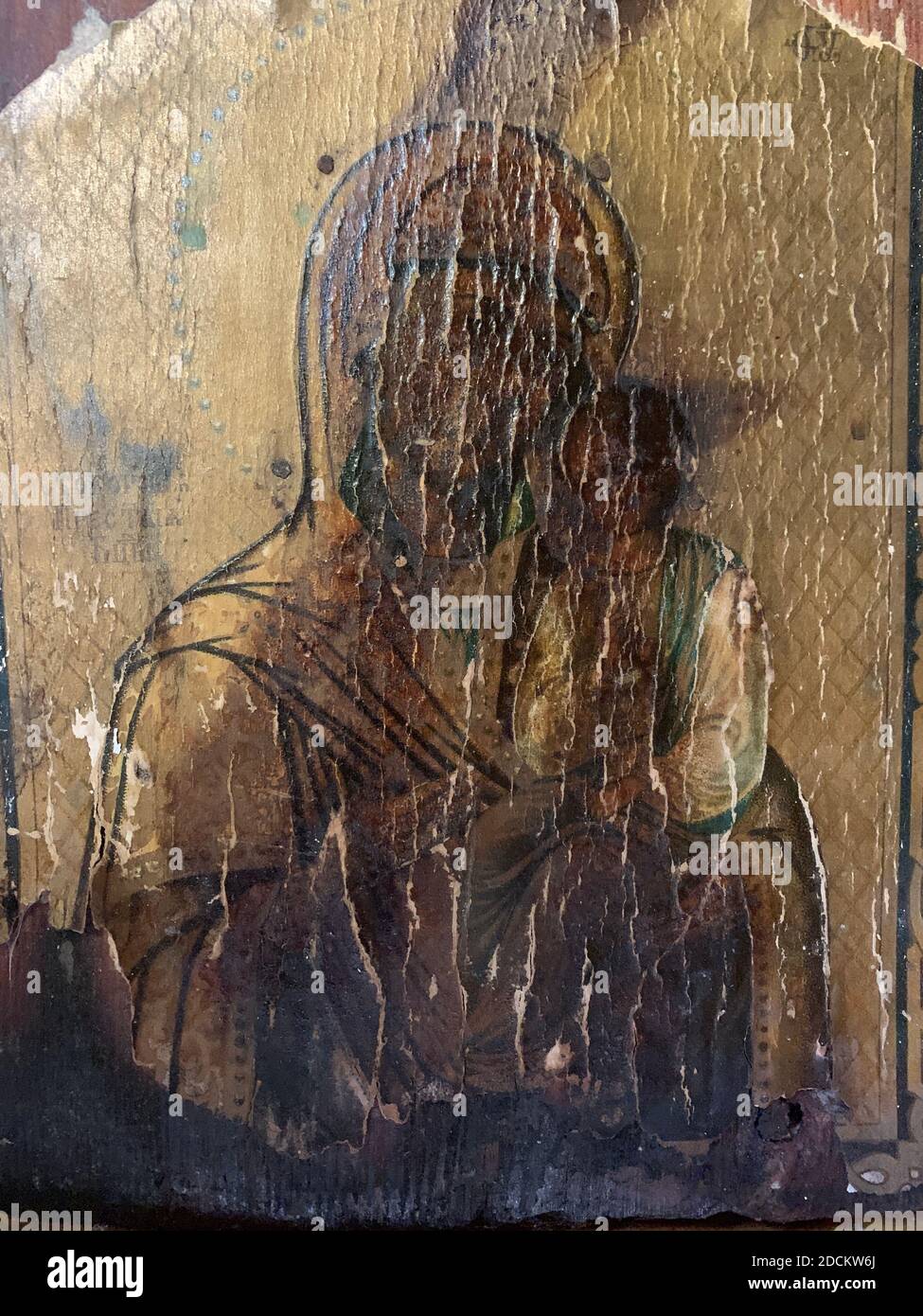 Very old paintin of The Virgin Mary Stock Photo - Alamy