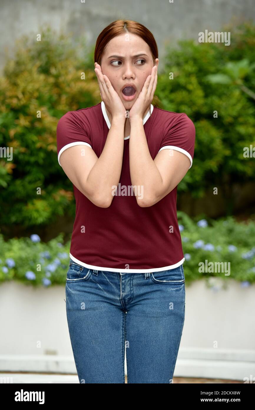 A Startled Redhead Female Adult Stock Photo - Alamy