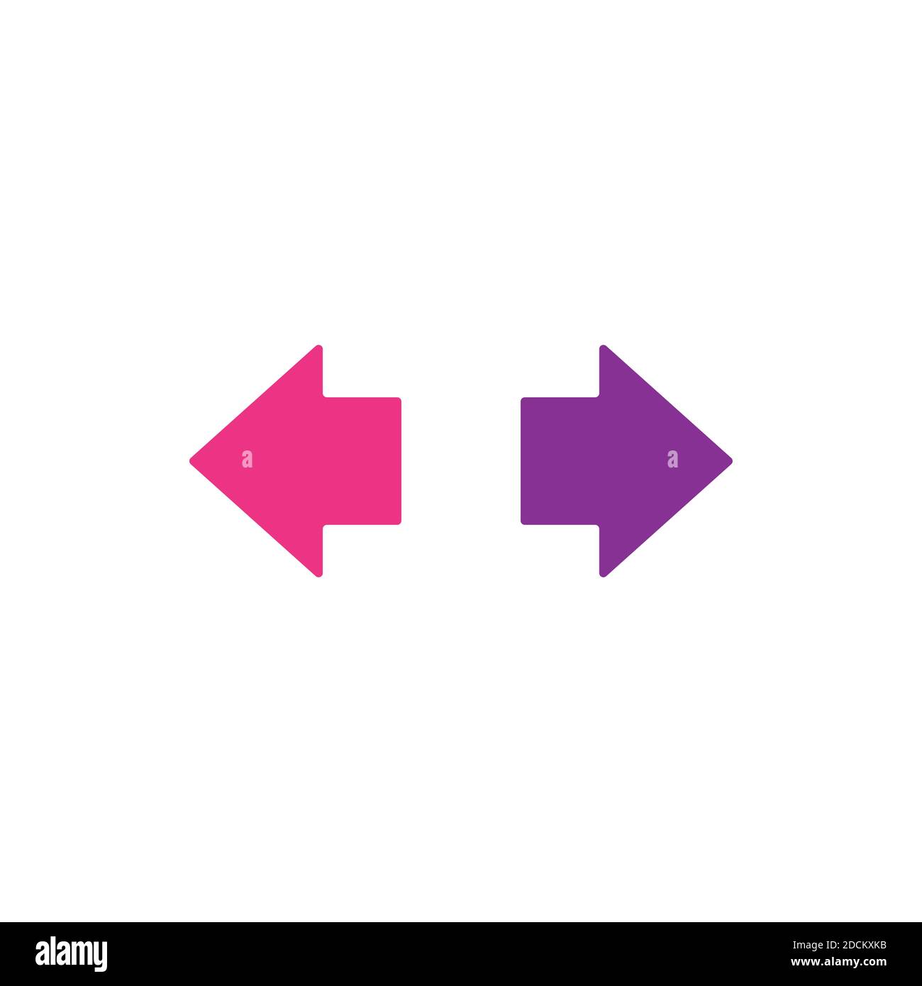 White arrows opposite circle hi-res stock photography and images - Alamy