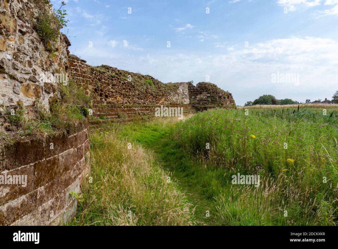 The ruin walls of Bolingbroke Castle, Spilsby, Lincolnshire, UK Stock ...