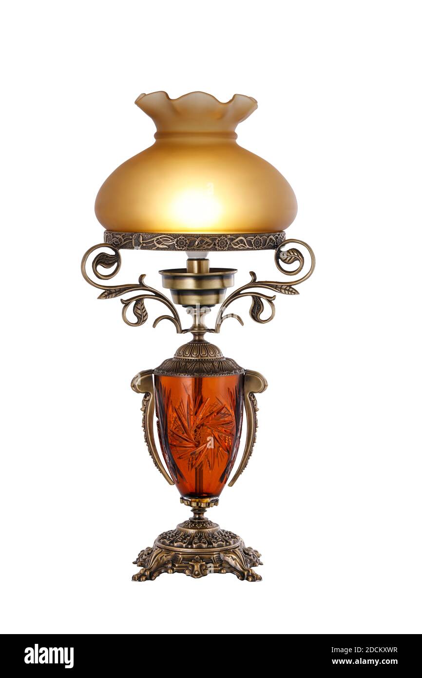 classic table lamps isolated on white background Stock Photo - Alamy