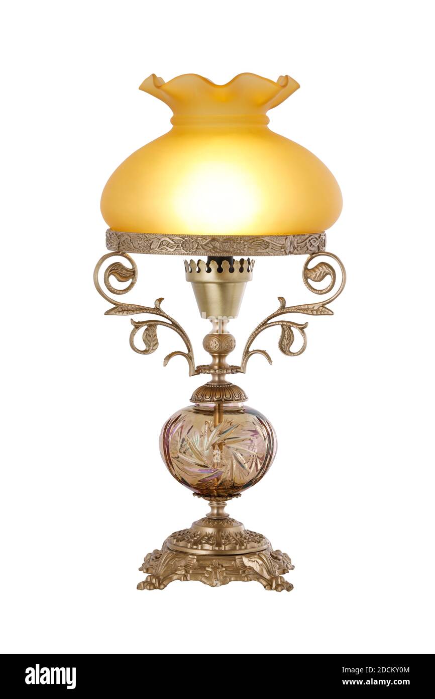 classic table lamps isolated on white background Stock Photo - Alamy