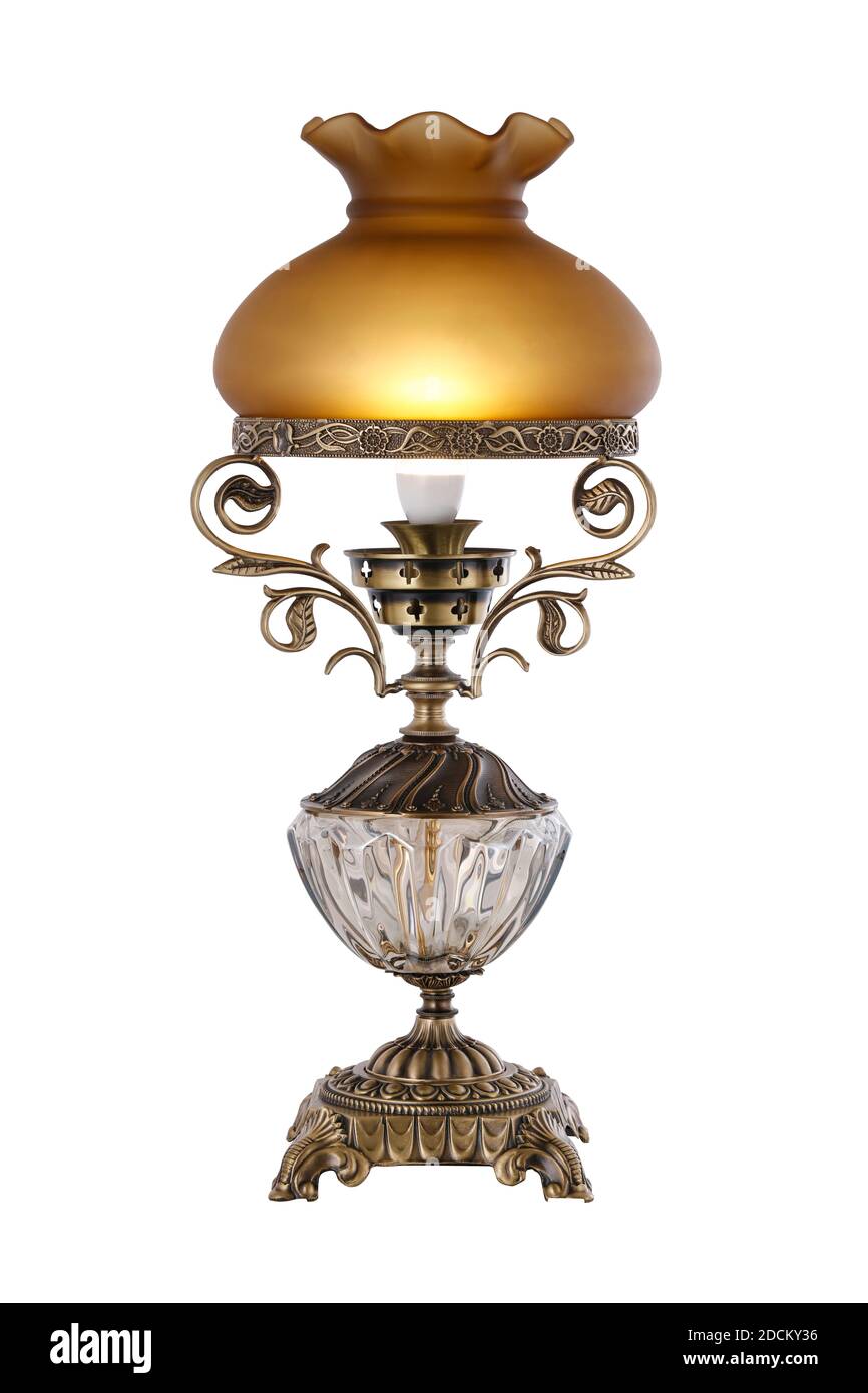 classic table lamps isolated on white background Stock Photo - Alamy