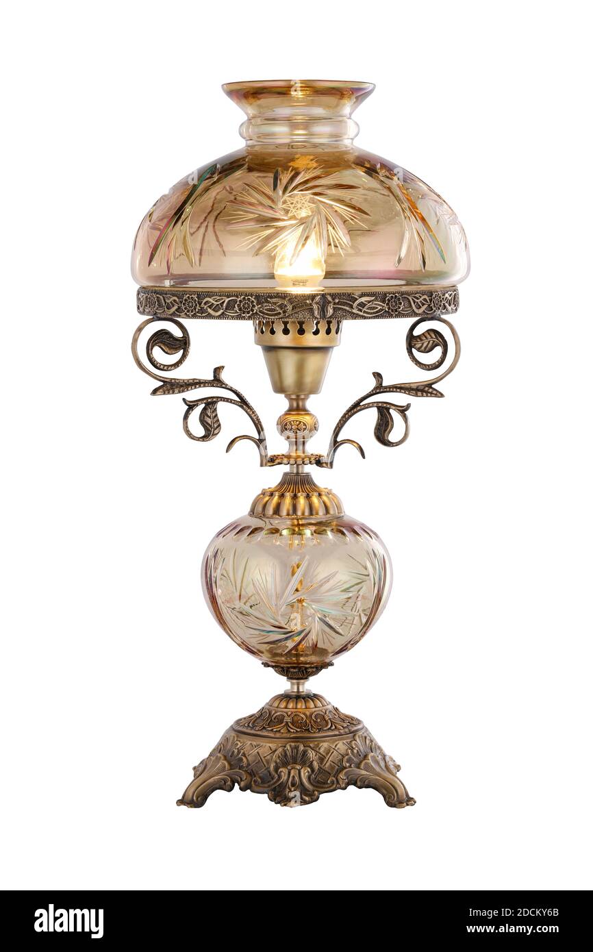 classic table lamps isolated on white background Stock Photo - Alamy