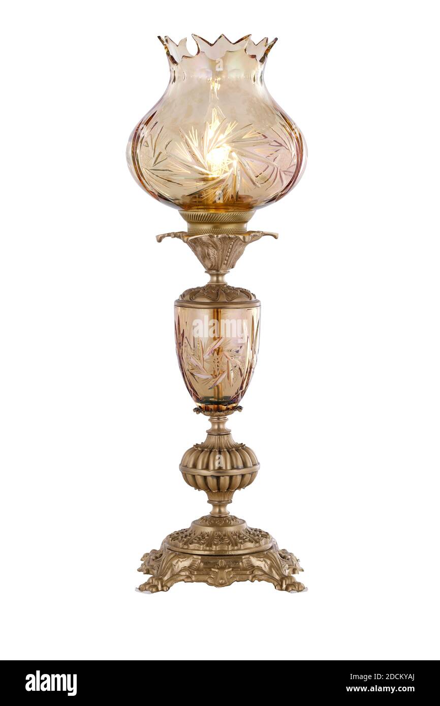 classic table lamps isolated on white background Stock Photo - Alamy